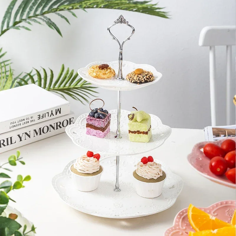 3-Tier-Metal-Cake-Display-Stand-Tray-Hardware-Crown-Fitting-Party-Tray ...