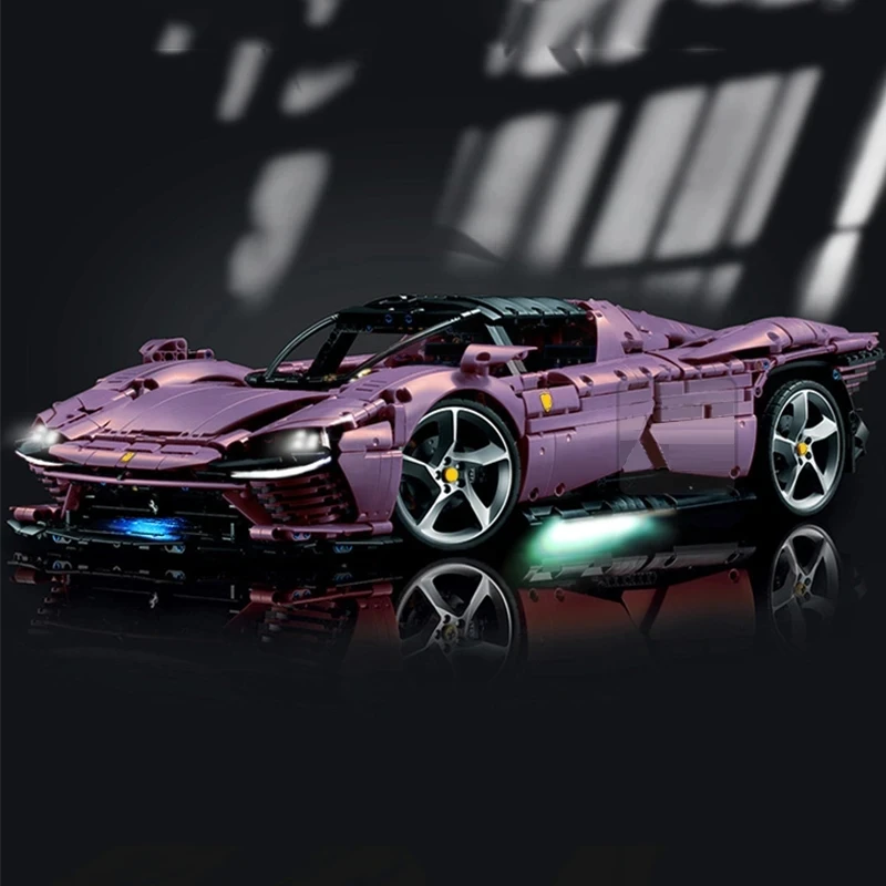 3778pcs MOC 42143 Sp3 Daytona Purple Super SportsCar Buidling Blocks ...