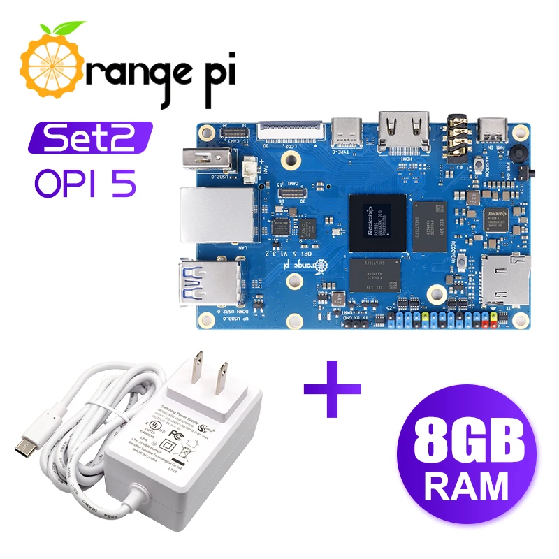 Orange-Pi-5-Power-Supply-8GB-RAM-RK3588S-8-Core-Single-Board-Computer ...