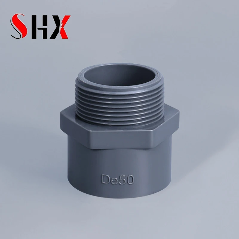 Plastic-Pipe-Adapter-PVC-Plug-Hose-Connector-Male-Thread-Quick ...