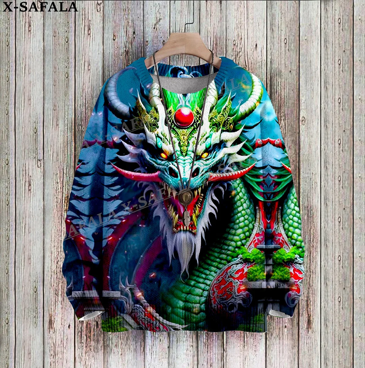 Myth-Dragon-Art-Moon-Ugly-Christmas-Sweaters-3D-Printed-Knit-Funny-Gift ...