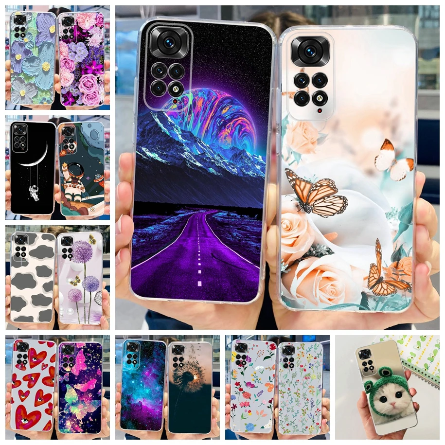For Funda Xiaomi Redmi Note 11 Case Redmi Note 11S Cover Cute Cartoon ...