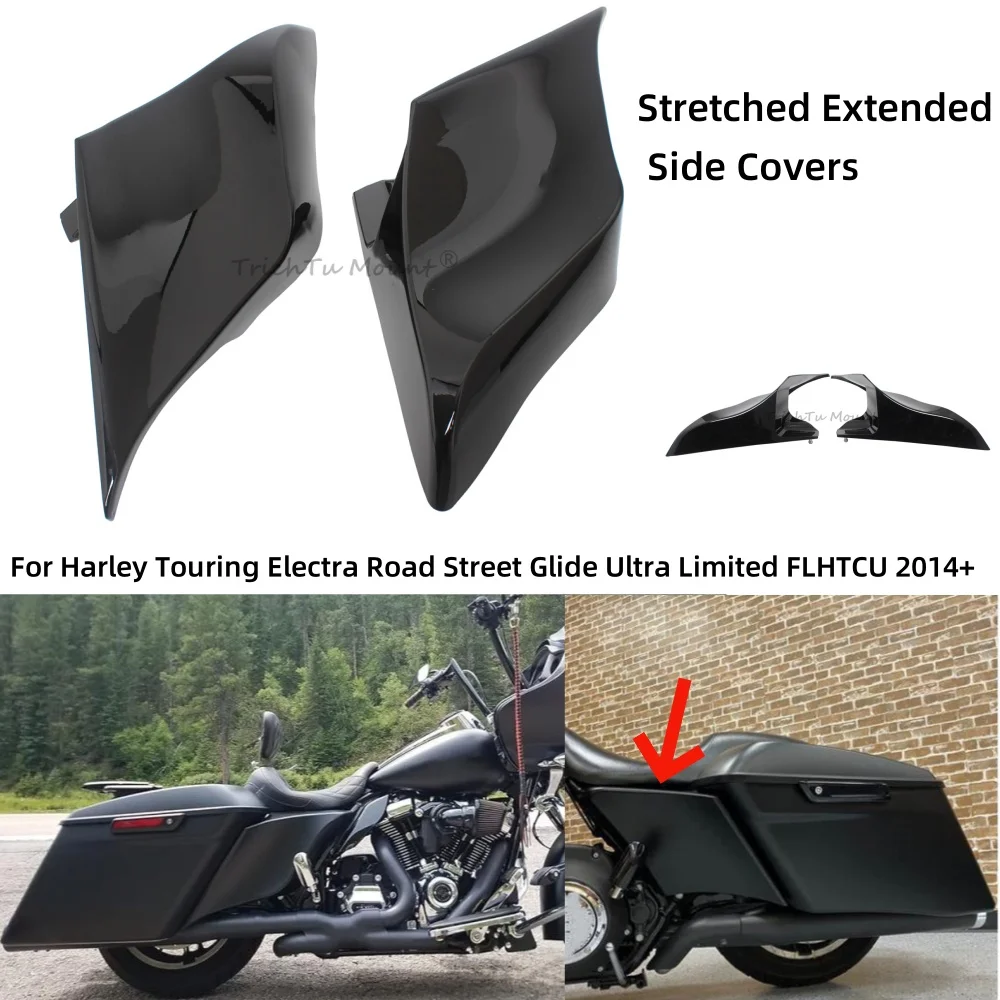 Motorcycle-Stretched-Extended-Side-Covers-For-Harley-Touring-Road-King ...