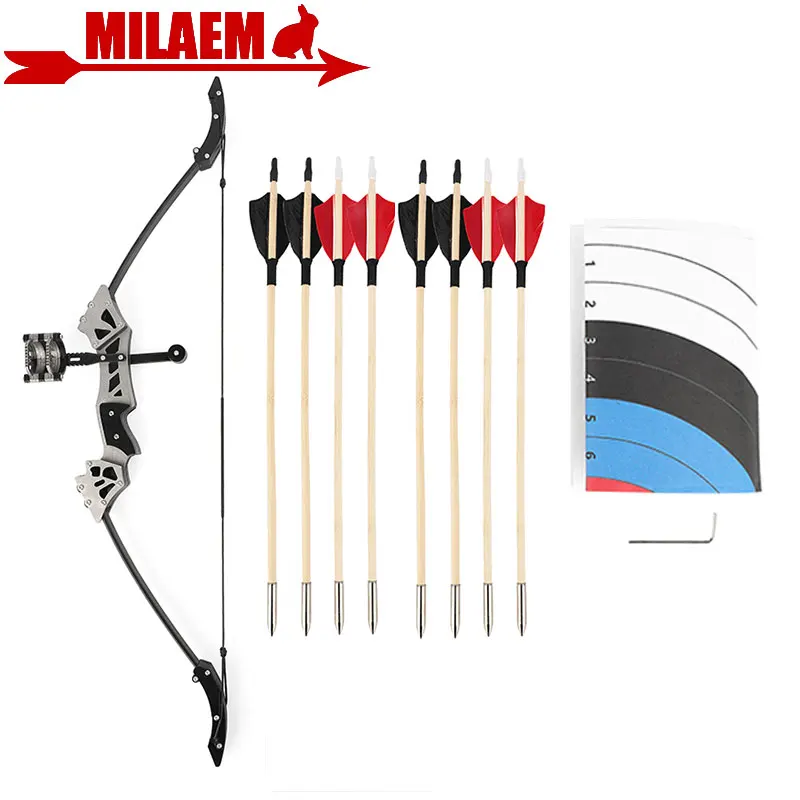 Archery-Mini-Recurve-Bow-Arrows-Set-16lbsTarget-with-wooden-arrow ...