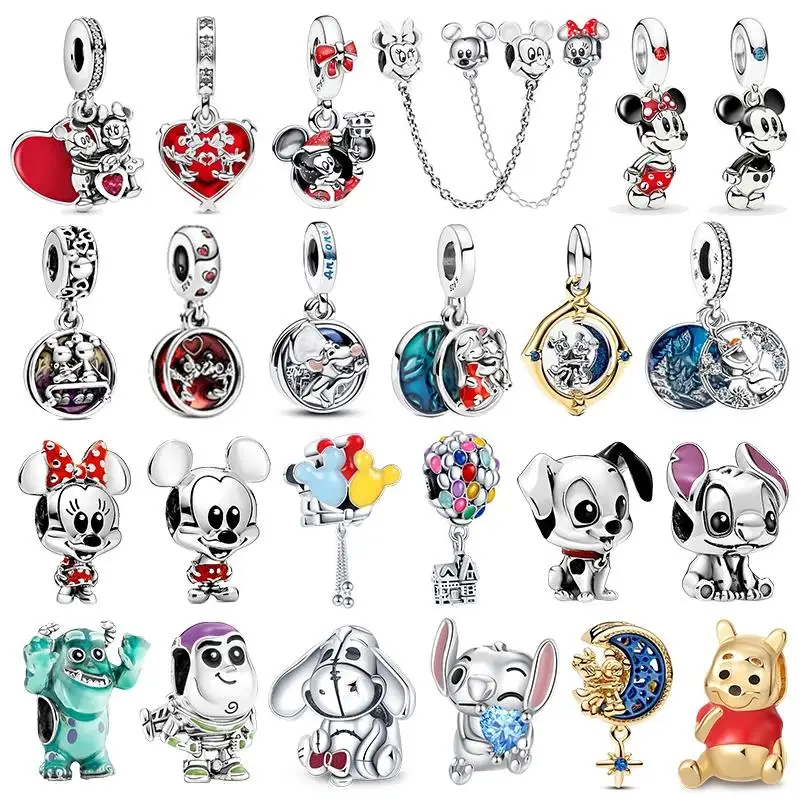 Disney-League-Of-Legends-Mickey-Mouse-Minnie-Plata-Deley-925-cuentas-de ...