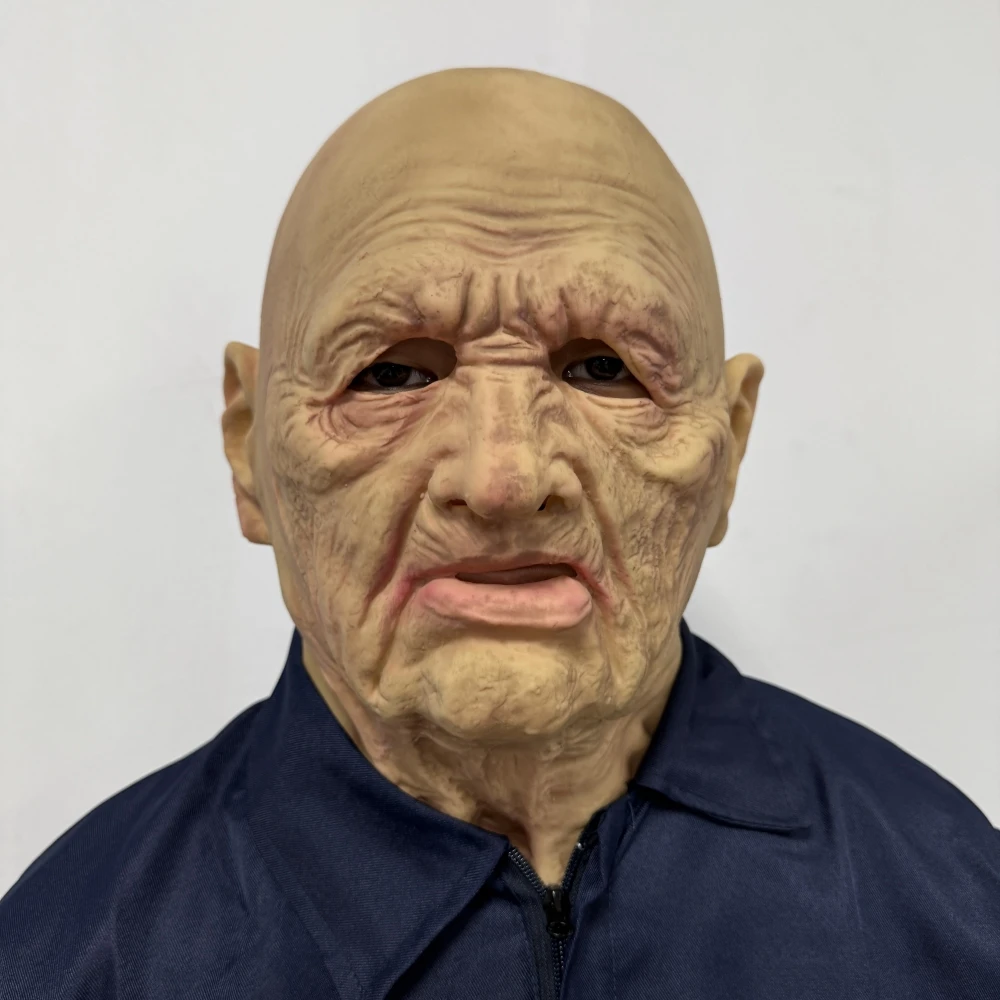 Realistic Long Neck Rubber Silicone Latex Mask for Parties Old Man ...
