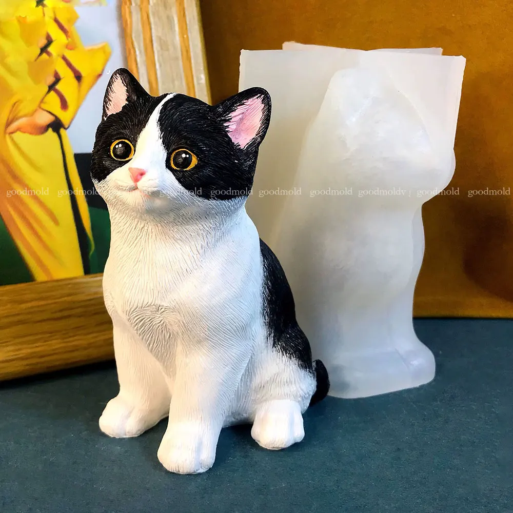 Pastoral-Cat-Silicone-Mold-3D-Animal-Mold-Ragdoll-Cat-Pet-Kitten ...