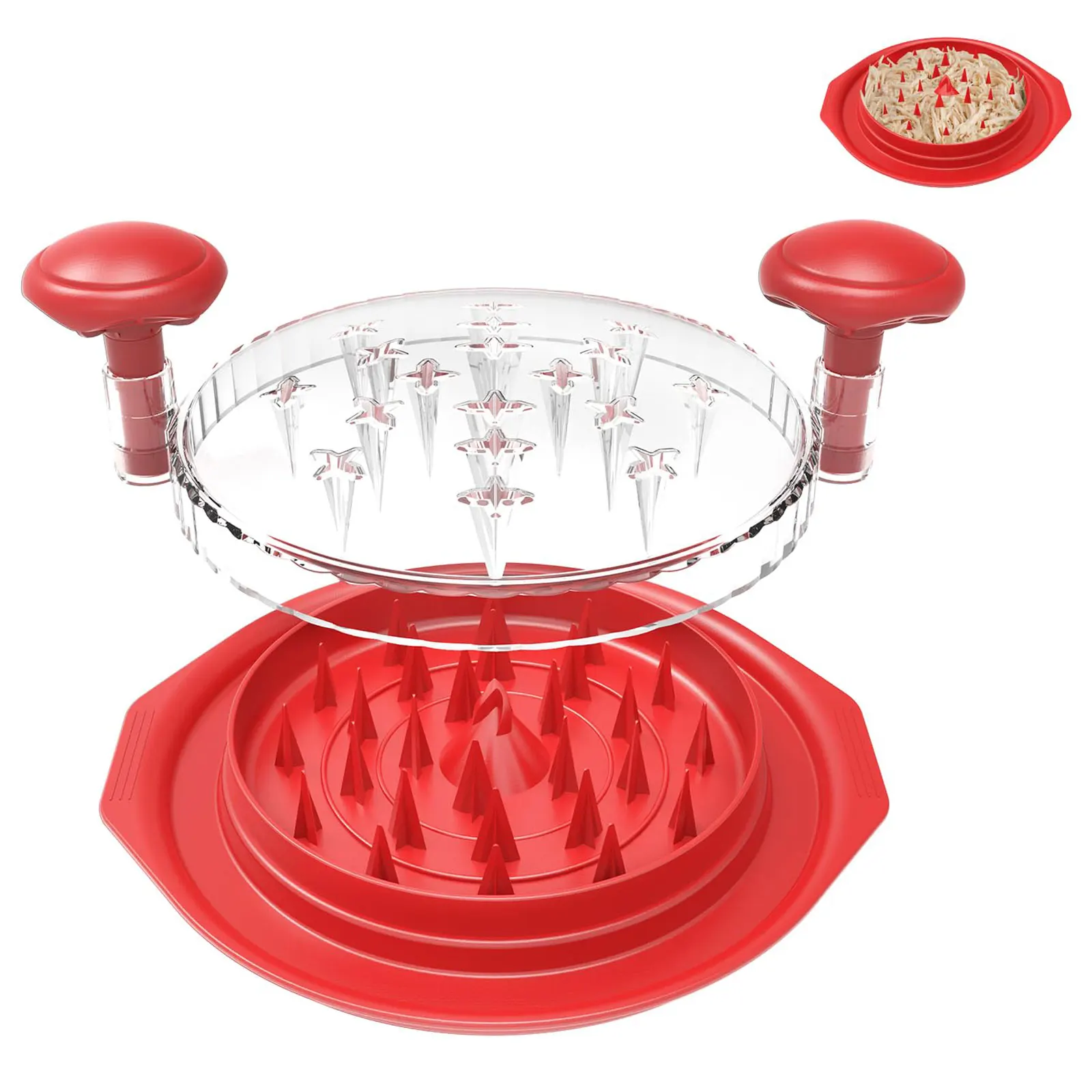 Professional-Chicken-Breast-Shredder-Tool-Twist-Transparent-Lid ...