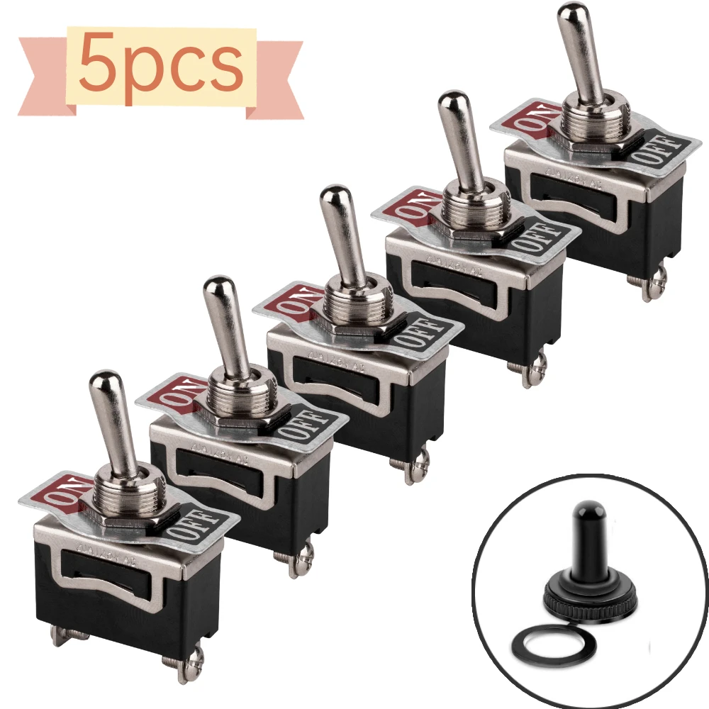 1-5Pcs-SPST-2Pin-Heavy-15A-250V-SPST-2-Terminal-ON-OFF-Toggle-Switch ...