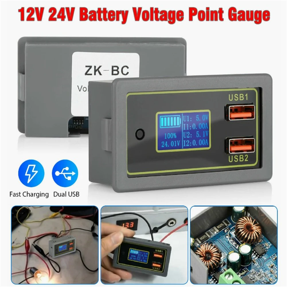 Battery-Monitor-Meter-12V-24V-LCD-Battery-Voltage-Power-Display-DC6V ...