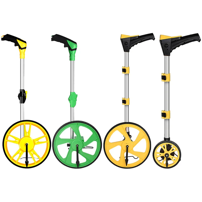 Distance measuring wheel manual push roller type road measuring vehicle ...