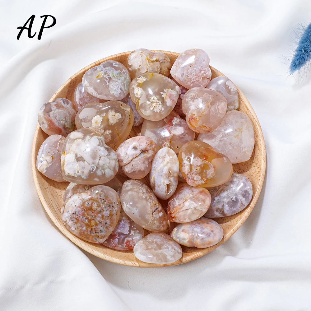 1PC-Natural-Quartz-Cherry-Agate-Heart-Shape-Crystal-Healing-Stone ...