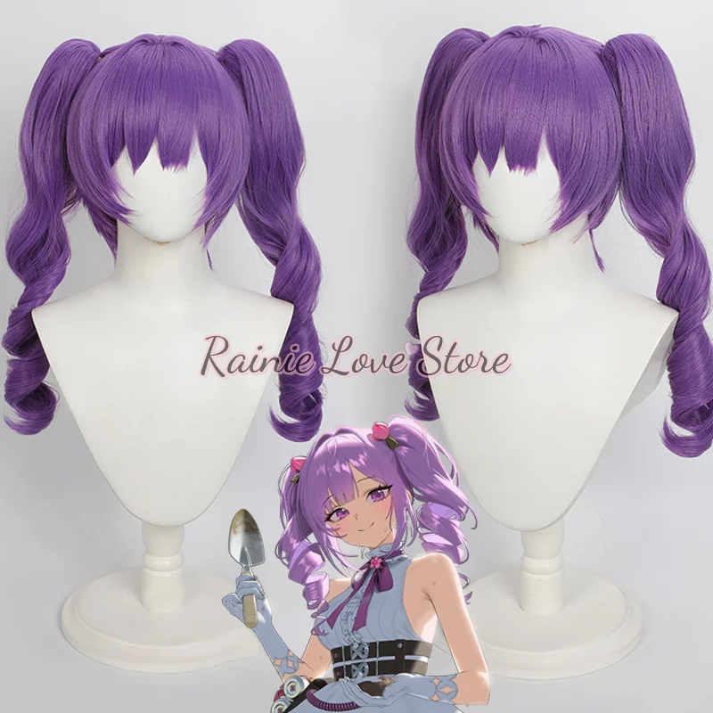 Game Goddess of Victory: Nikke Flora Cosplay Wig Purple Double Ponytail ...
