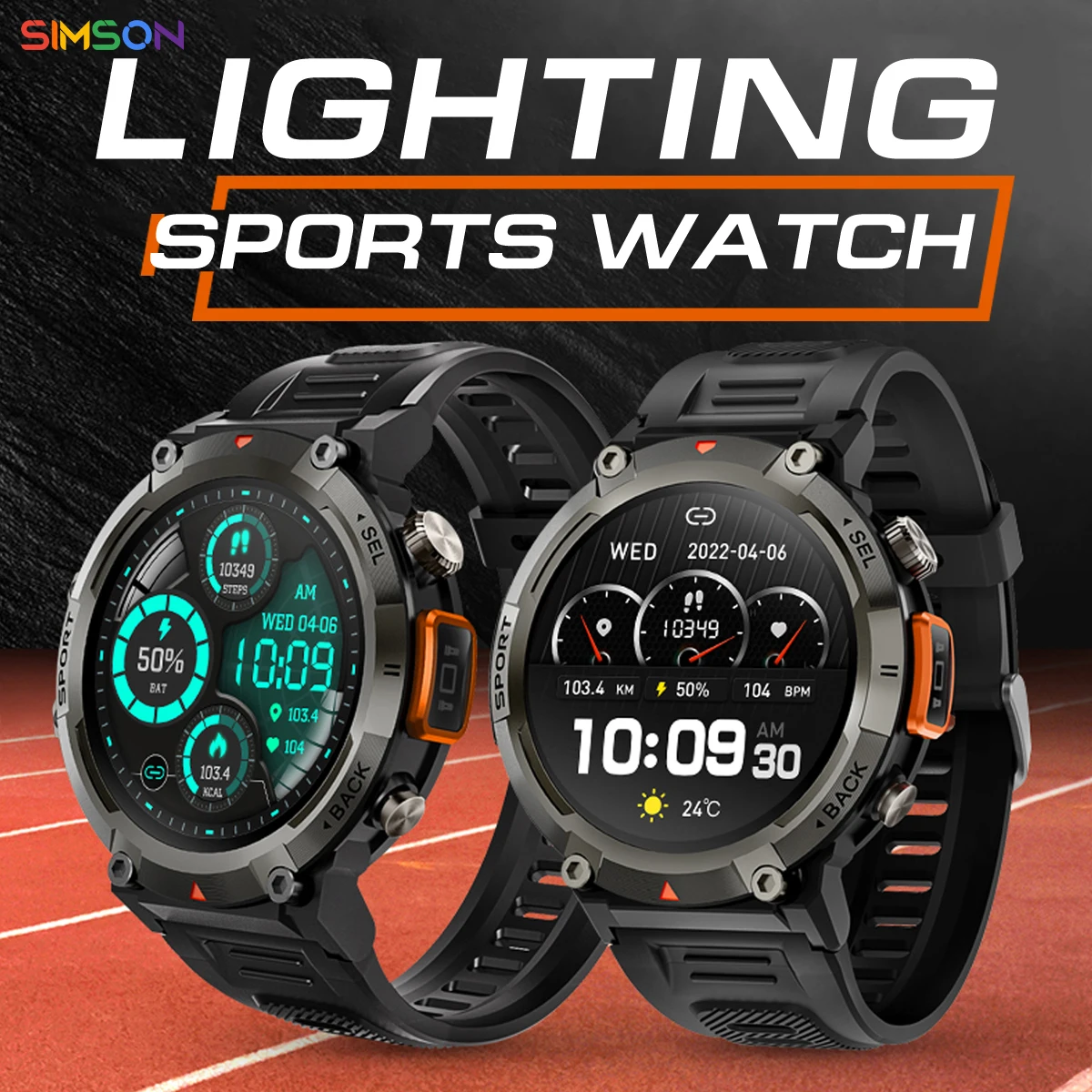 Smart Watch 1.45 Inch 360*360 Pixel 300mAh Smartwatch Men Bluetooth Call BT5.0 With Flashlight ...