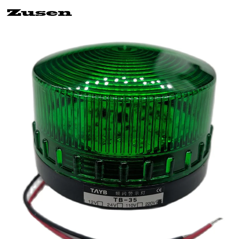 Zusen-TB35-G-12v-24v-110v-220v-Green-Security-Alarm-Light-Strobe-Signal ...