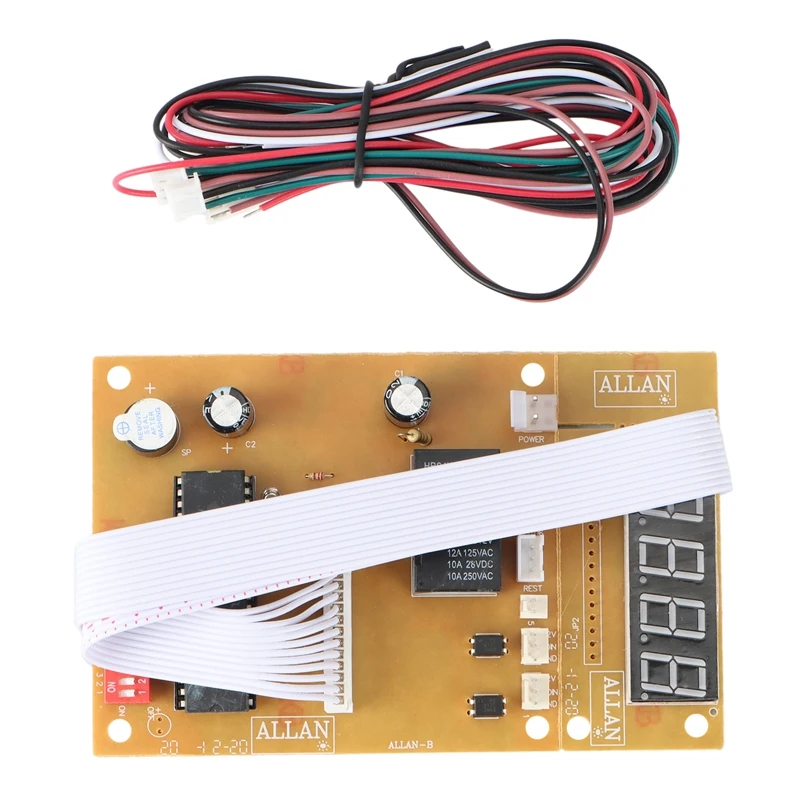 4 Digits 12V Time Control Timer Board With Wire Harness For Power 