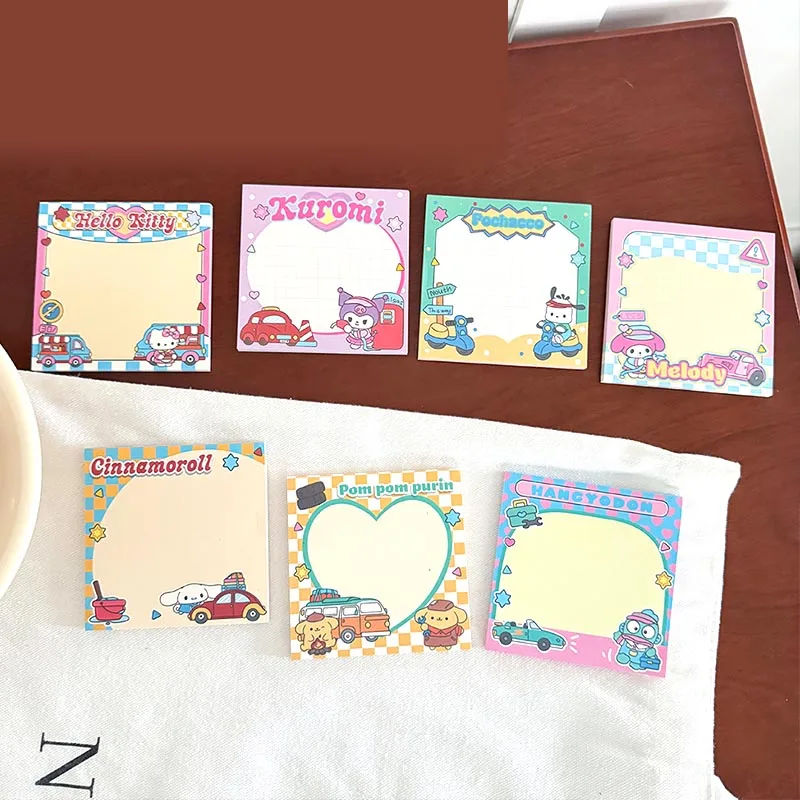 8pcs/lot Sanrio Bus Memo Pad Pochacco Kitty Hangyodon Sticky Note ...