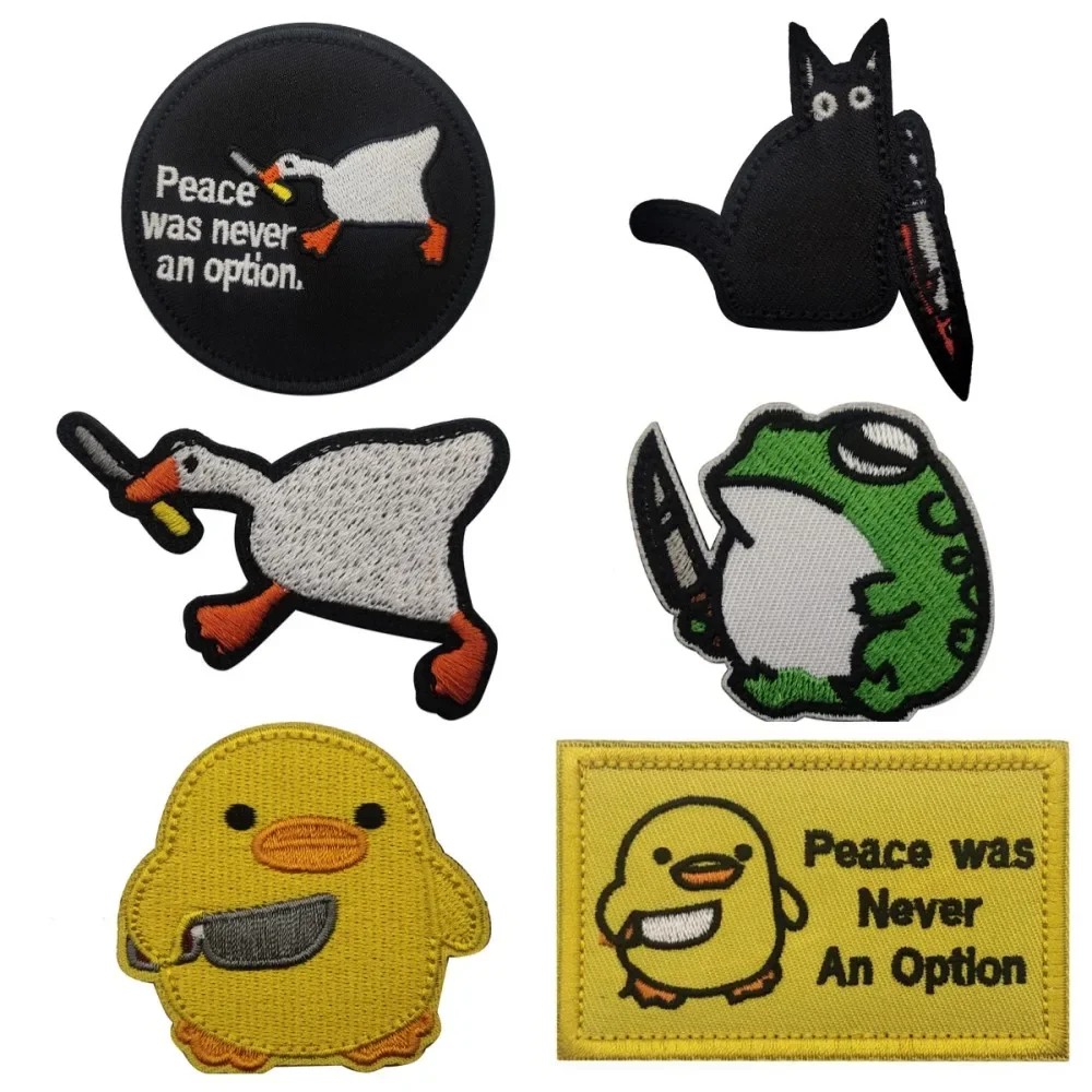Cartoon-Little-Yellow-Duck-Patch-Animal-Knife-Goose-Frog-Cat-Tactical ...