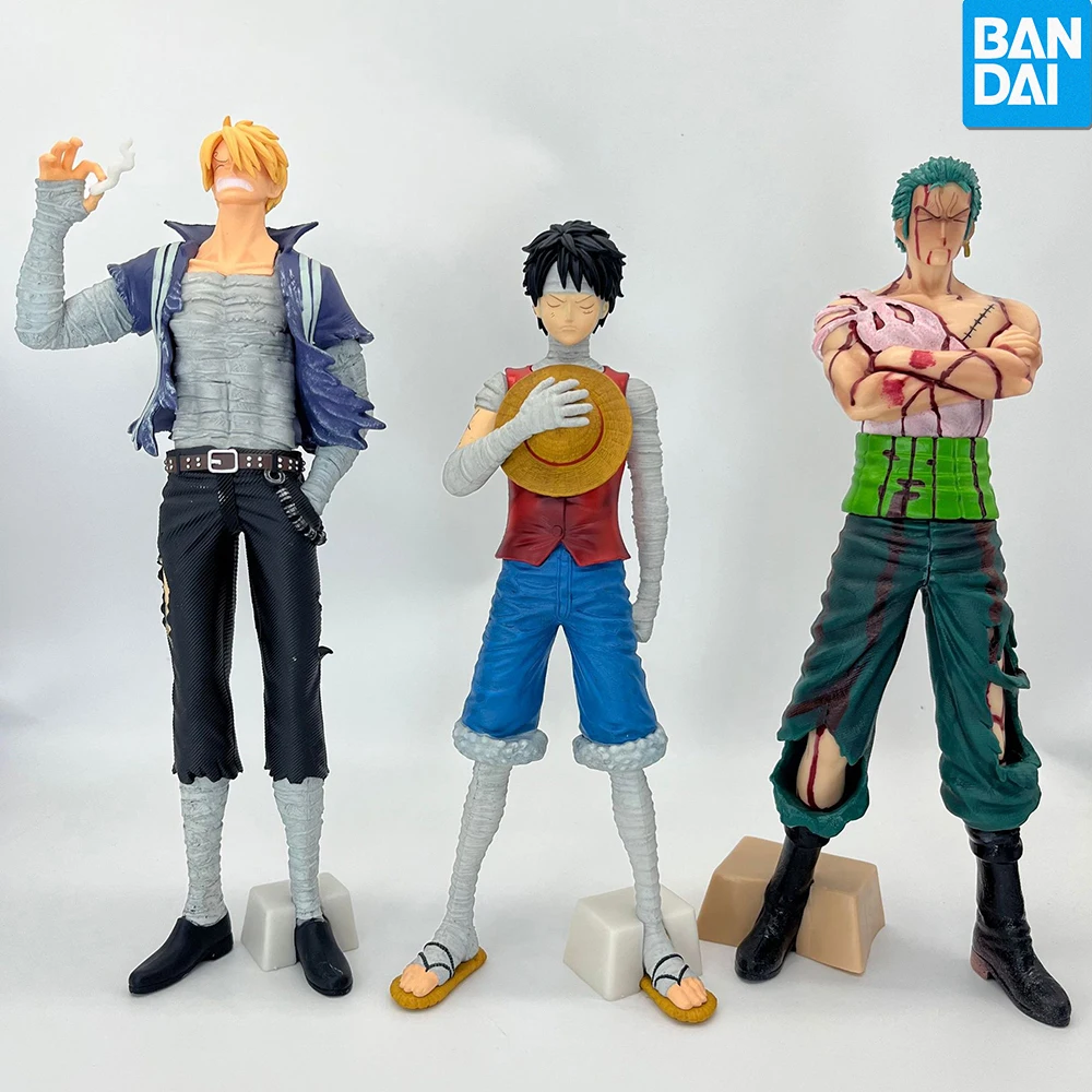 Anime One Piece Luffy Figures Sanji Monkey D. Luffy Bandages Silence ...