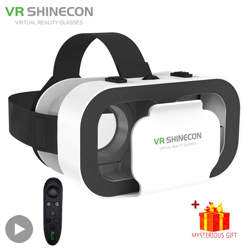 Shinecon 3D VR Glasses Virtual Reality Viar Goggles Headset Devices Smart Helmet Lenses For Cell ...