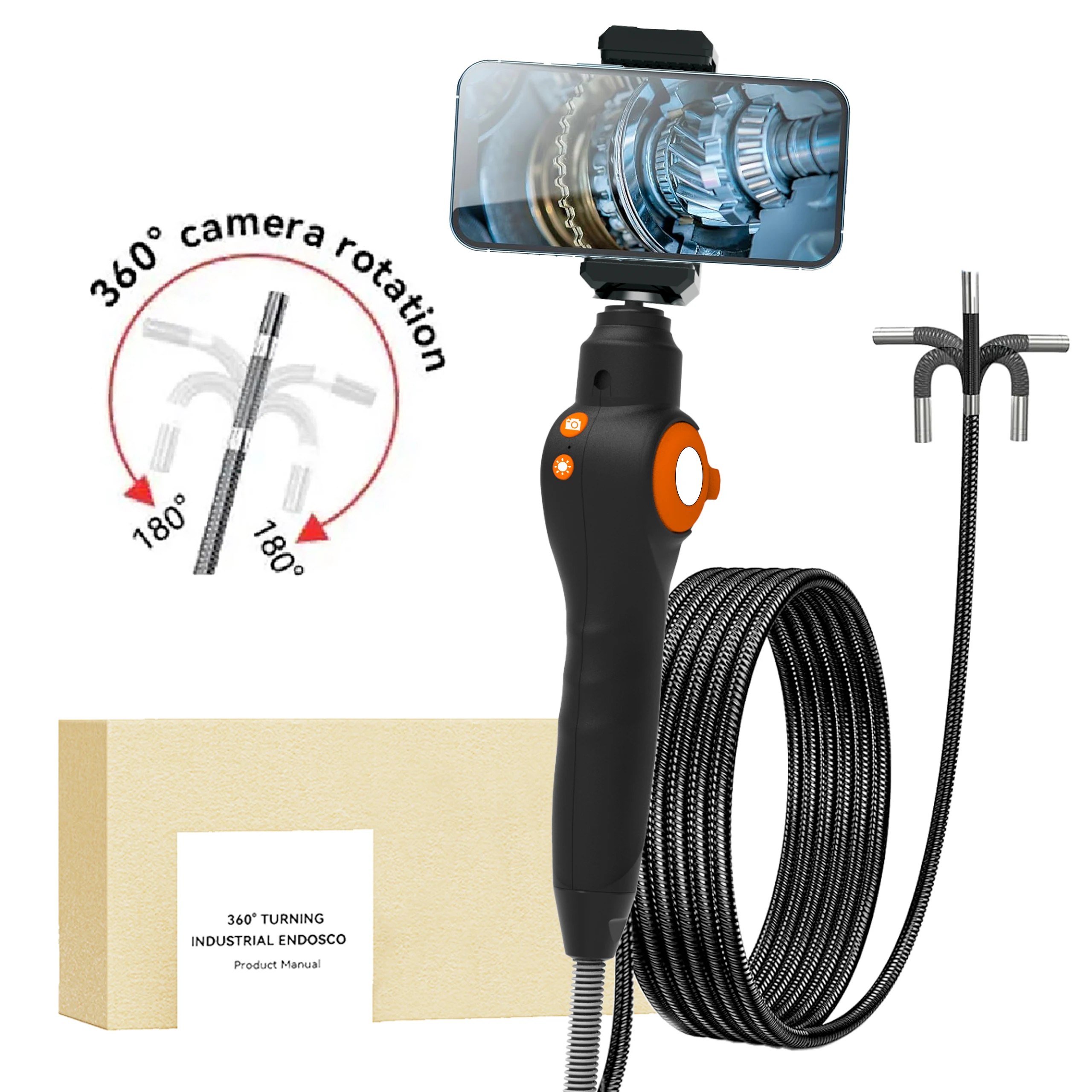 360-degree-rotating-industrial-endoscope-car-inspection-camera-with-LED ...