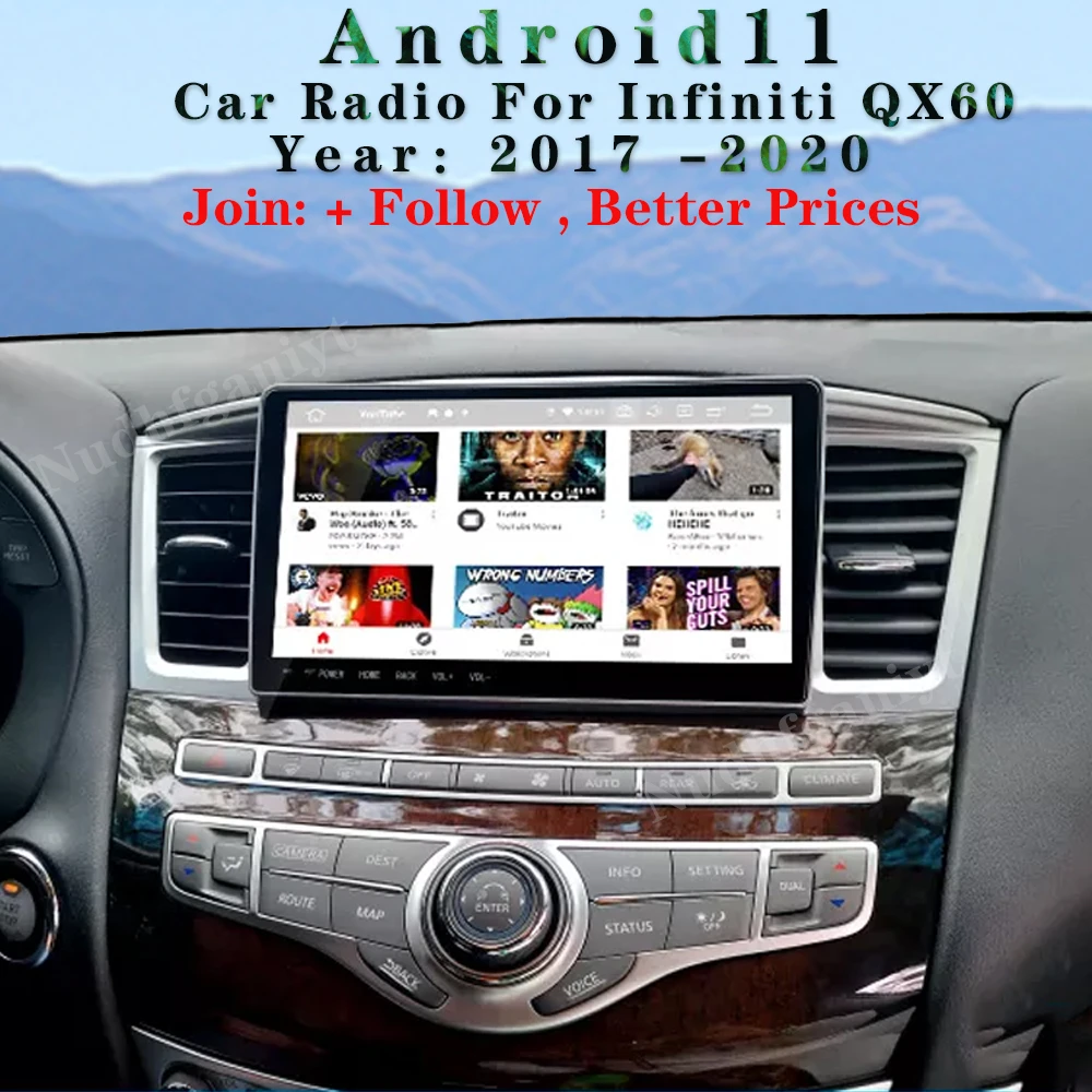 Android 11 Car Radio For Infiniti QX60 2017-2020 Audio with Bluetooth ...
