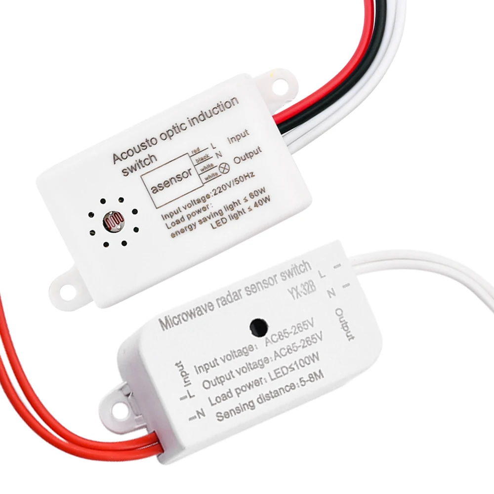 220V-Sound-Voice-Sensor-Switch-Indoor-AC85V-265V-50Hz-Microwave-Radar ...