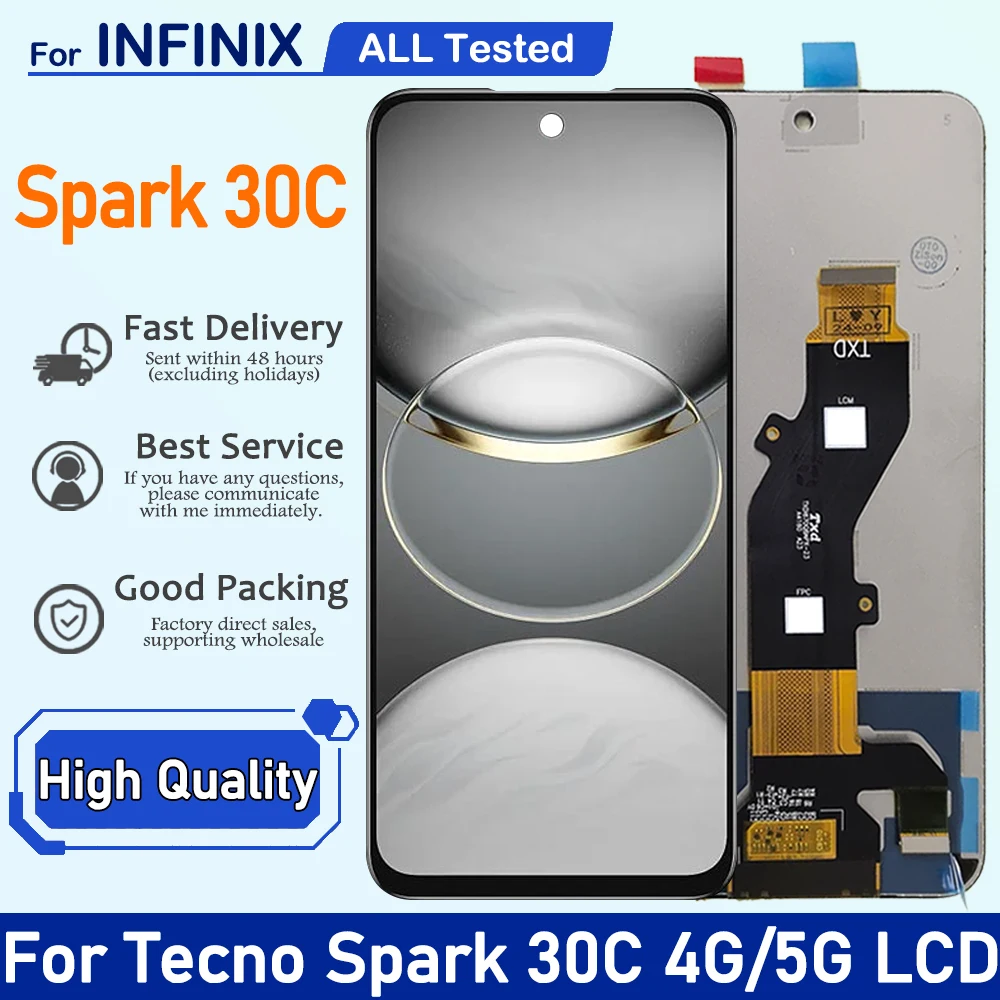 6.67" For Tecno Spark 30C 4G kl5n LCD Display Touch Screen Digitizer ...