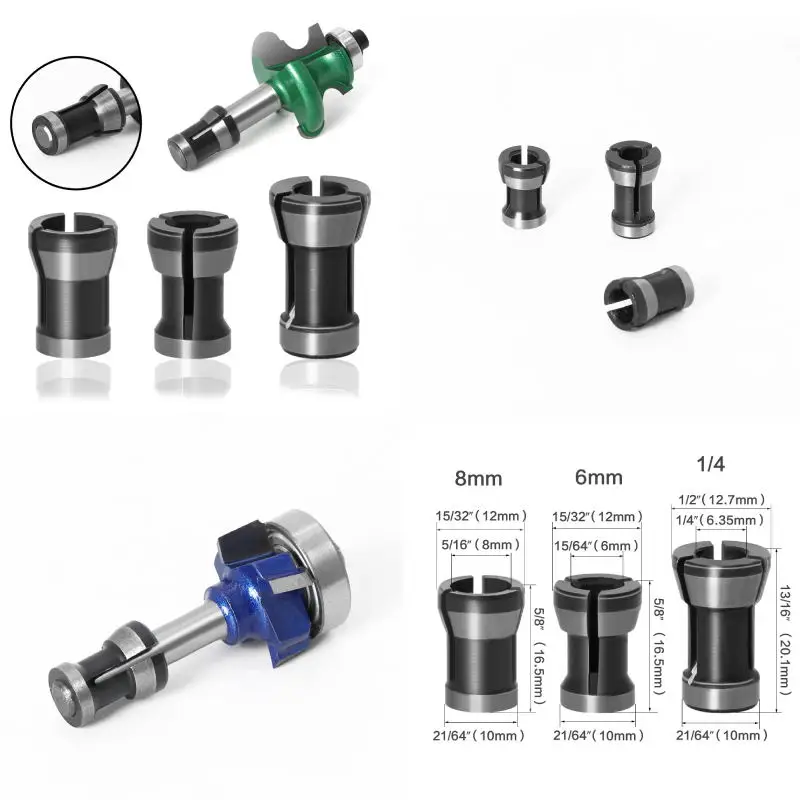 3PCS-High-Precision-Adapter-Collet-8mm-6-35mm-6mm-Collets-Chuck ...