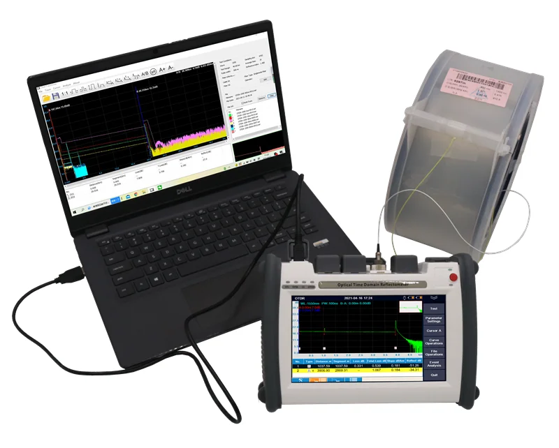 8800MAX OTDR Reflectometer Testing with OPM OLS VFL Touch Screen Fiber ...