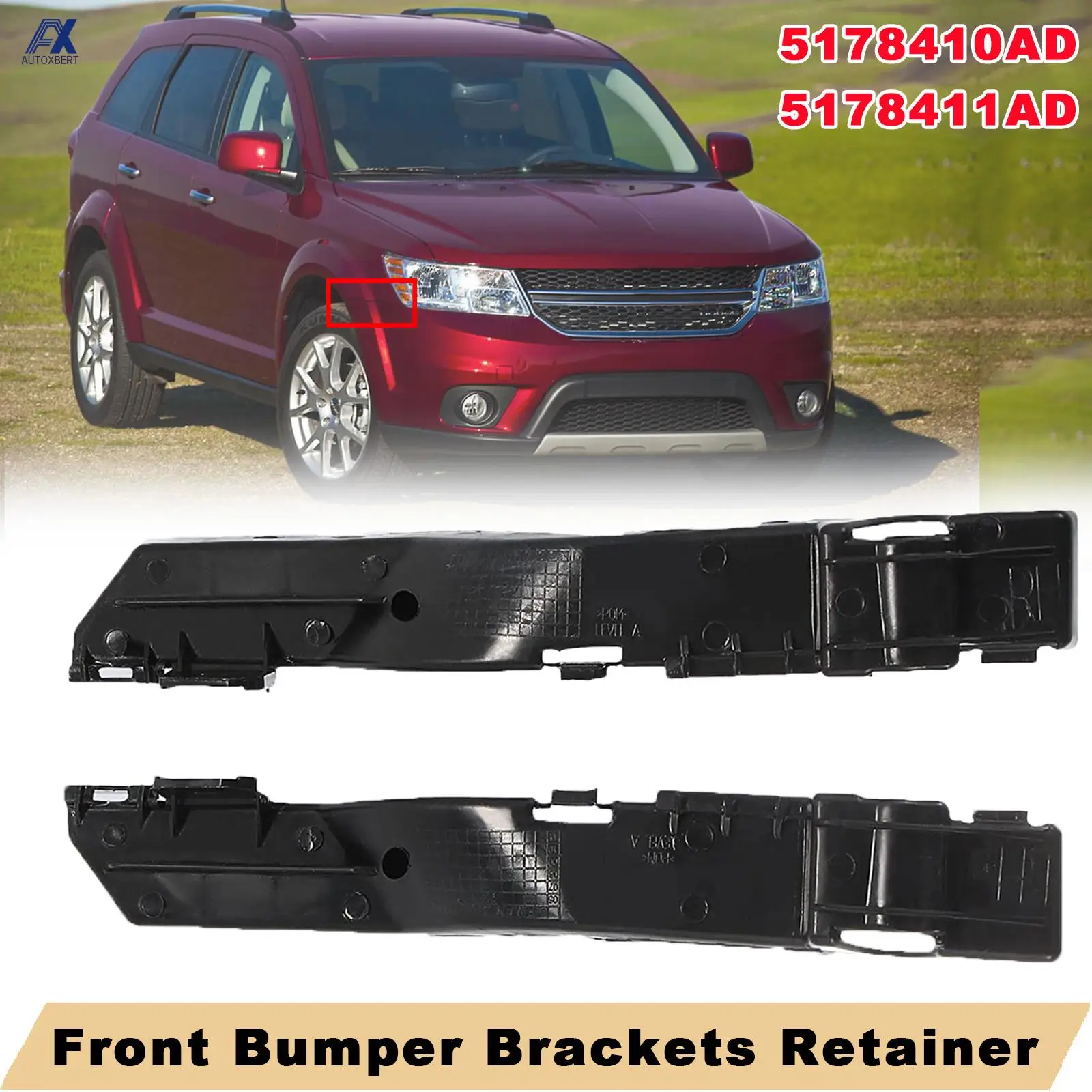 For-Dodge-Journey-2009-2020-Car-Front-Bumper-Retainer-Bracket-Spacer ...