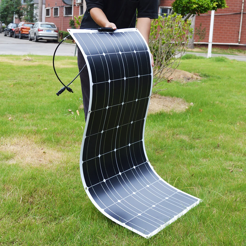 DOKIO-18V-100W-Flexible-Solar-Panels-Waterproof-Monocrystalline-Solar ...