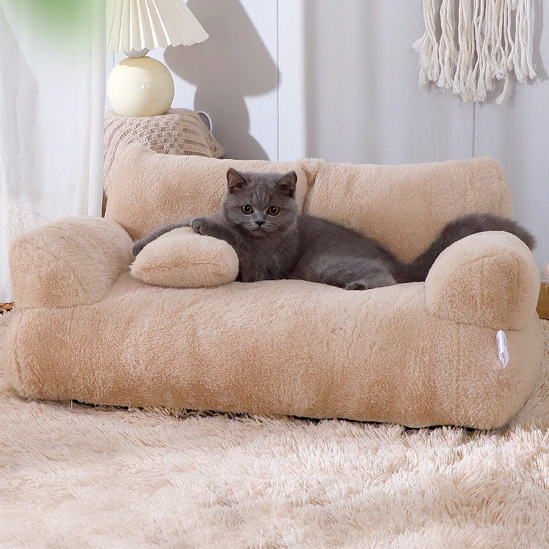 YOKEE-Luxury-Cat-Bed-Super-Soft-Warm-Sofa-for-Small-Dogs-Detachable ...