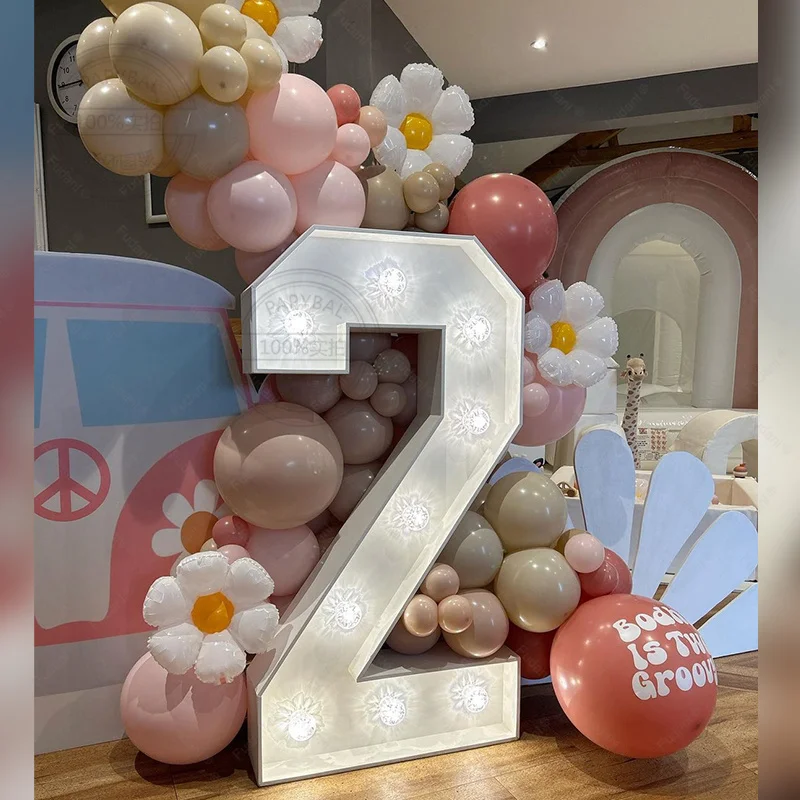 78pcs-White-Daisy-Number-1-9-Foil-Balloon-Garland-Arch-Kit-for-Birthday ...