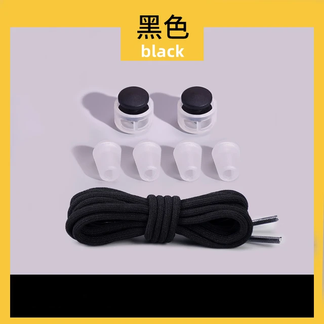 Lazy Bread Lace Buckle Elastic Shoelaces Round Locking No Tie Shoe ...