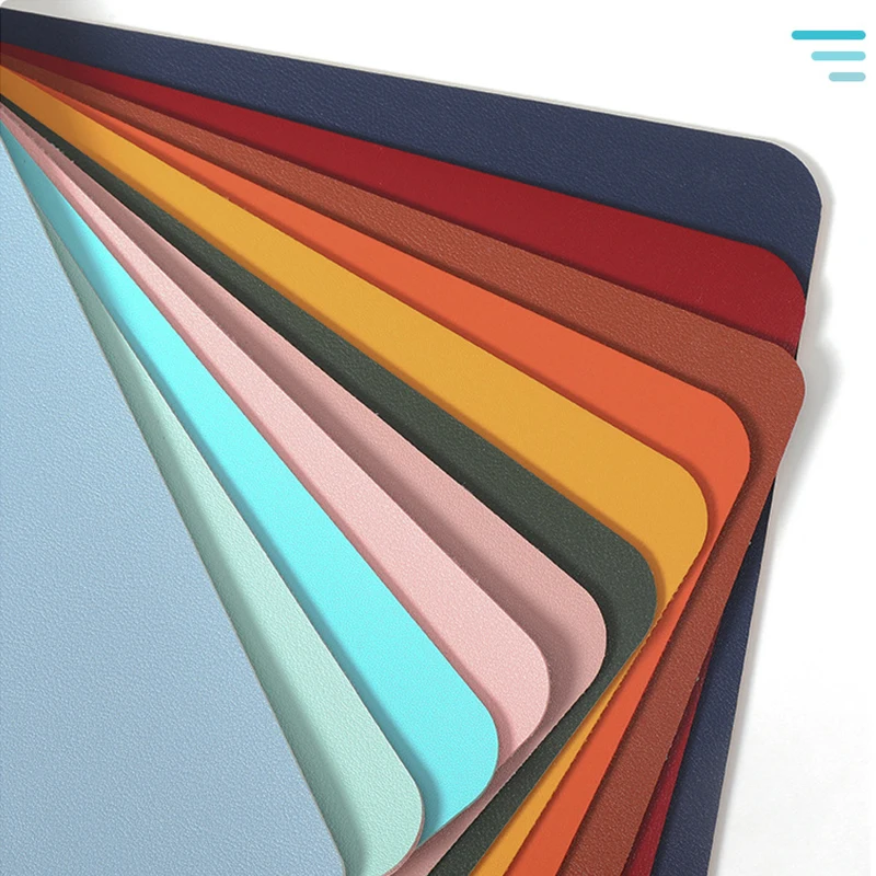 Simple-Solid-Color-PU-Leather-Mouse-Mat-Anti-slip-Waterproof-21-25cm ...