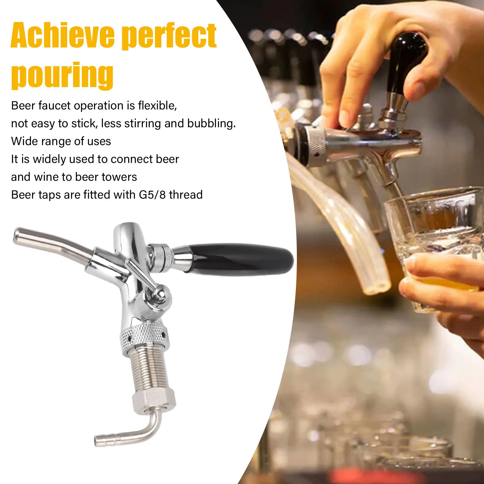 G5-8-Beer-Tap-Faucet-Stainless-Steel-304-Draft-Beer-Dispenser-Faucet ...
