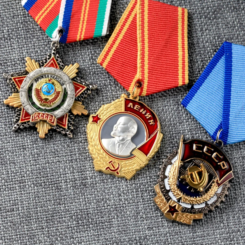 Vintage Soviet Military Badge - Red Star Communist Party Medal, USSR ...