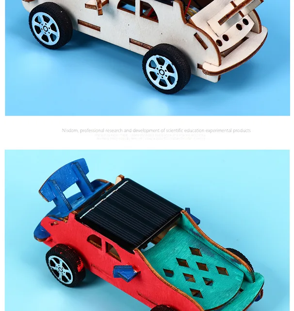 DIY DIY Solar Car Kit - Wooden Assembly Model For Kids STEM Learning ...
