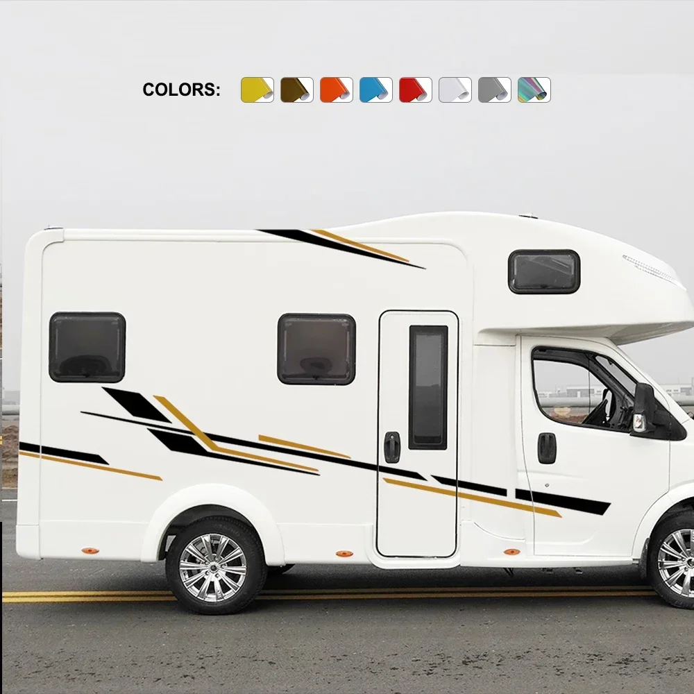 6Pcs-Motorhome-Stripes-Vinyl-Stickers-For-Camper-Van-Horsebox-Caravan ...