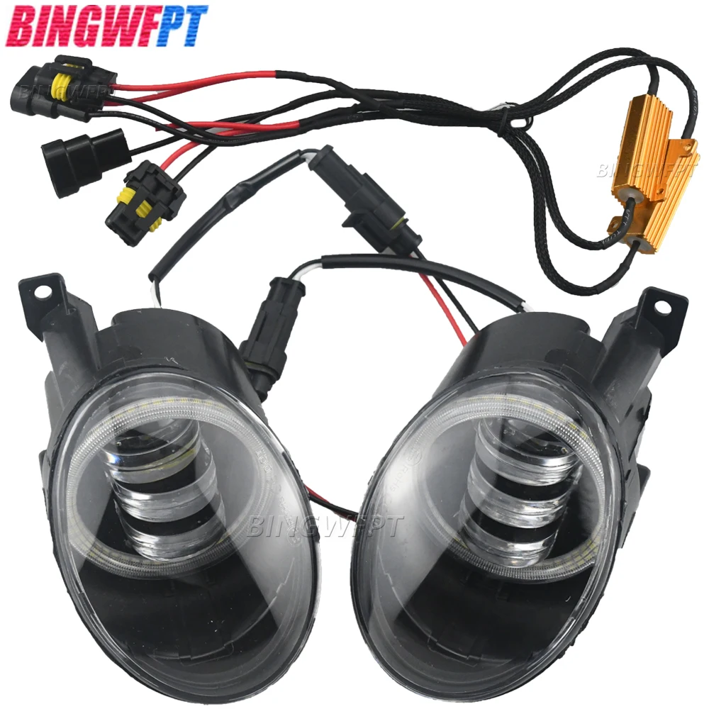 Angel-Eye-Fog-Light-Car-LED-Lens-Fog-Daytime-Running-Lamp-DRL-30W-12V ...