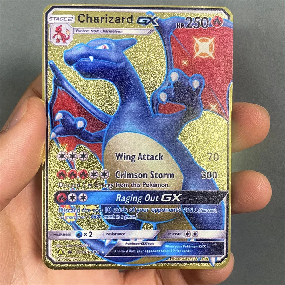 New 2024 Metal Card English Anime Charizard Arceus Mewtwo Blastoise ...