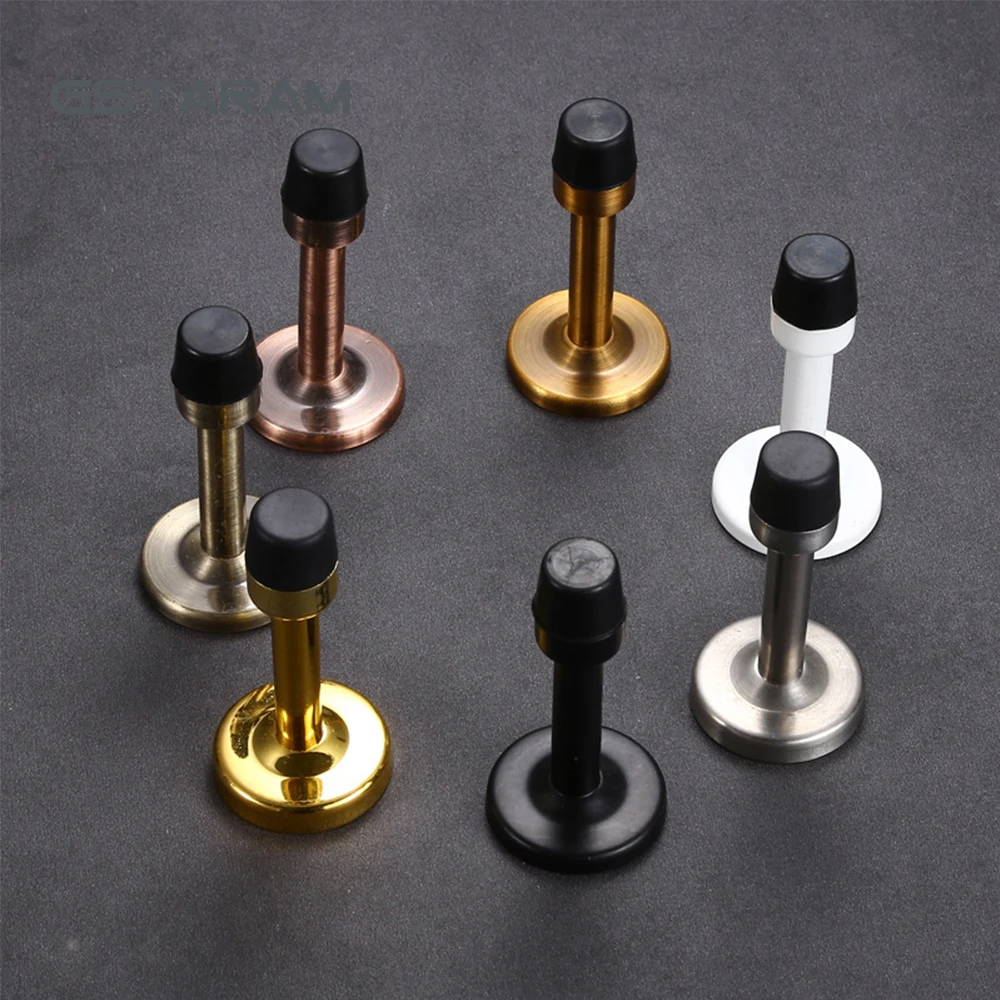 Stainless-Steel-Door-Stops-Wall-Mounted-Door-Stopper-Rubber-Holder ...