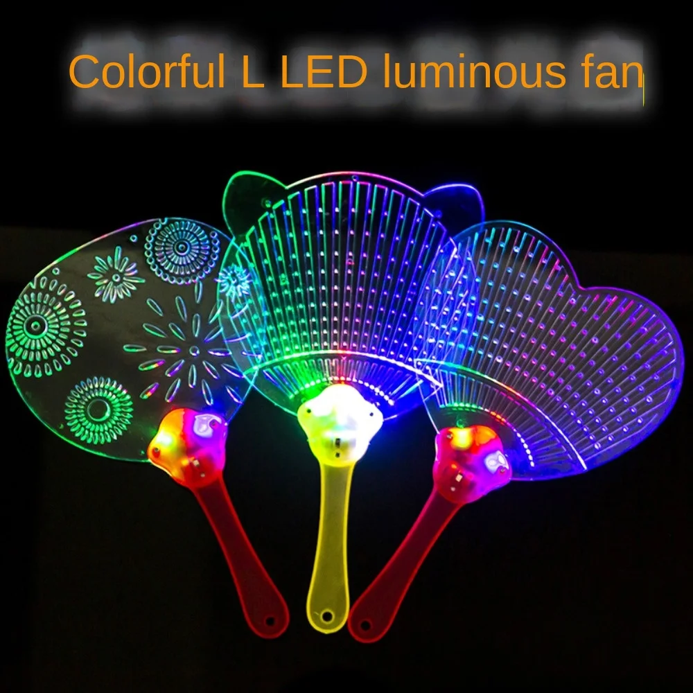 3/5 Pcs Cute Colorful LED Luminous Fan Kids Birthday Party Gifts ...