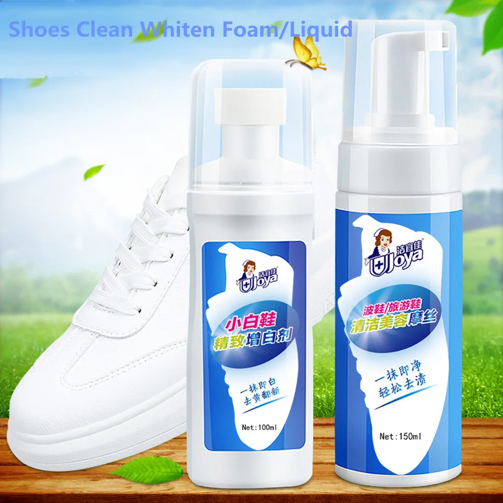 150-100ML-White-Shoes-Cleaning-Whitening-Foam-Liquid-Shoes-Whiten ...