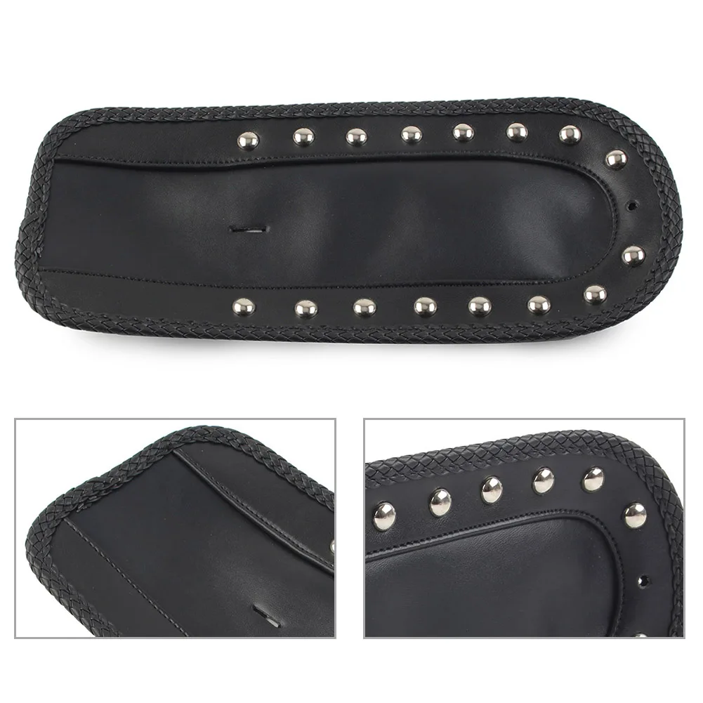 Motorcycle-Black-Leather-Rear-Fender-Bib-Solo-Seat-For-2018-2020-Harley ...