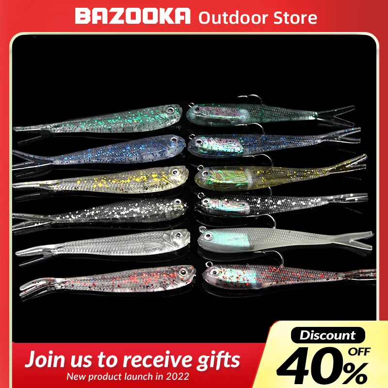 Bazooka-Soft-Lure-Jig-Fishing-Jighead-VIB-Bait-Fork-Tail-Silicone ...