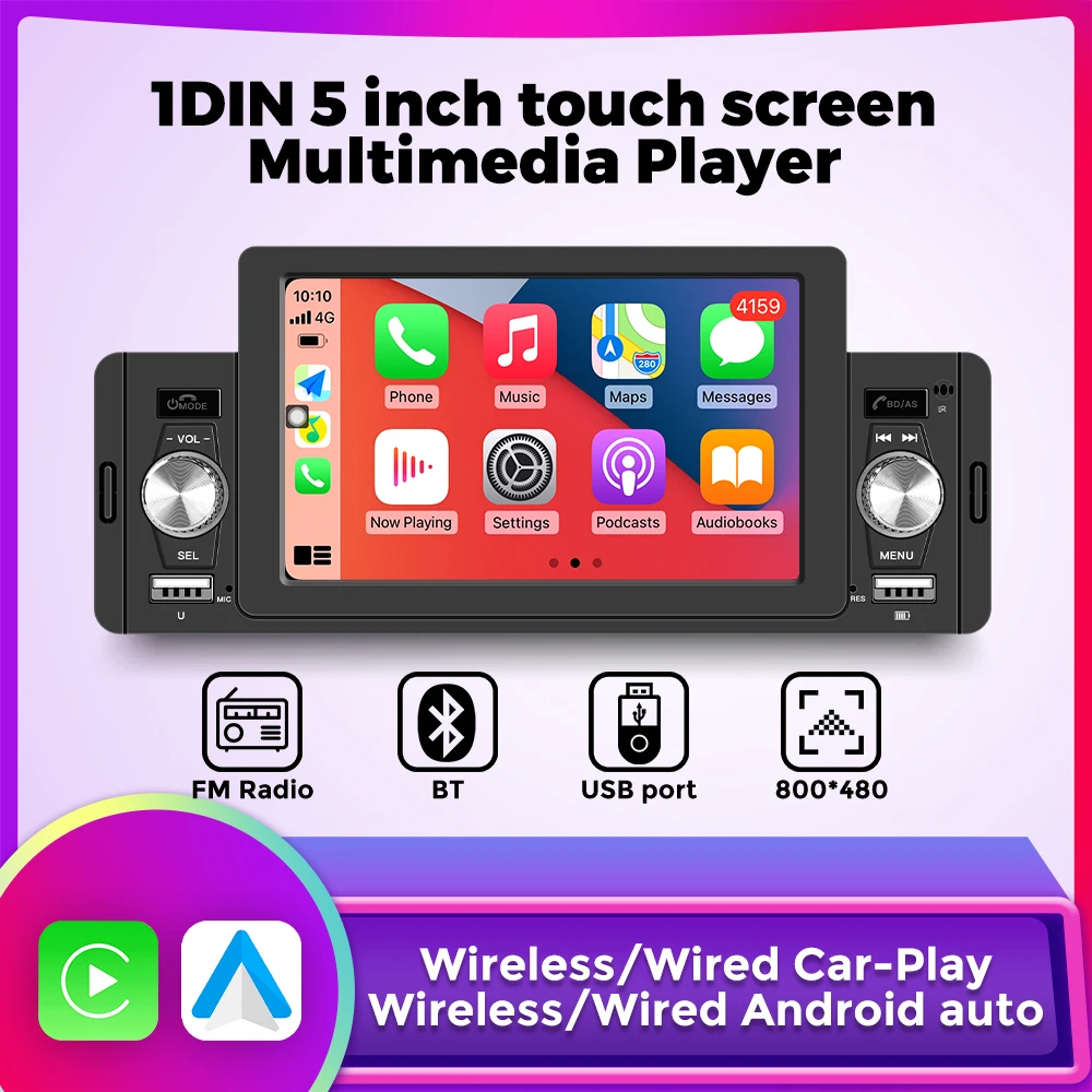 5-Inch-Touch-Screen-1Din-Car-Radio-Handsfree-GPS-MP5-Player-For ...