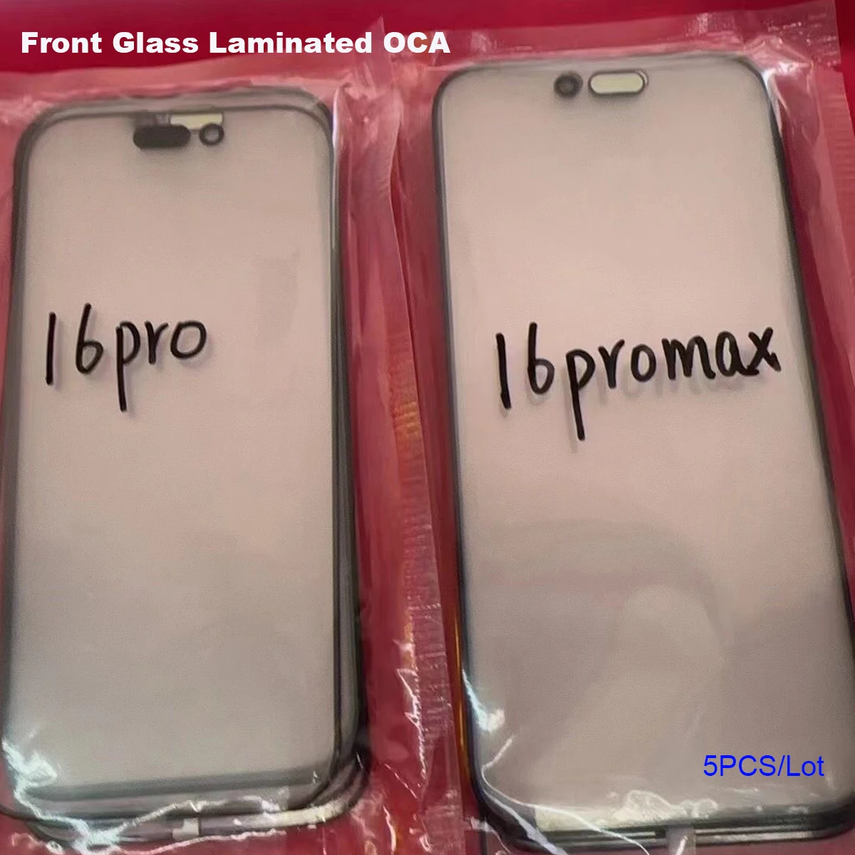 5PCS-Screen-Front-Glass-Laminated-OCA-For-iPhone-16-Pro-Max-16-Plus ...