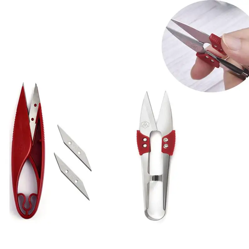 U-Shape-Clippers-Sewing-Scissors-Trimming-Nippers-Yarn-Stainless-Steel ...